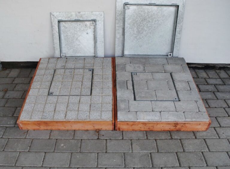 Jesmig brøndkarm med dæksel til integrerede fliser Ø 600 mm - 227099220