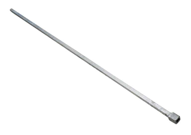 16 mm x 1300 mm spindel, firkant stål med 16 mm. hul » Kloakgods